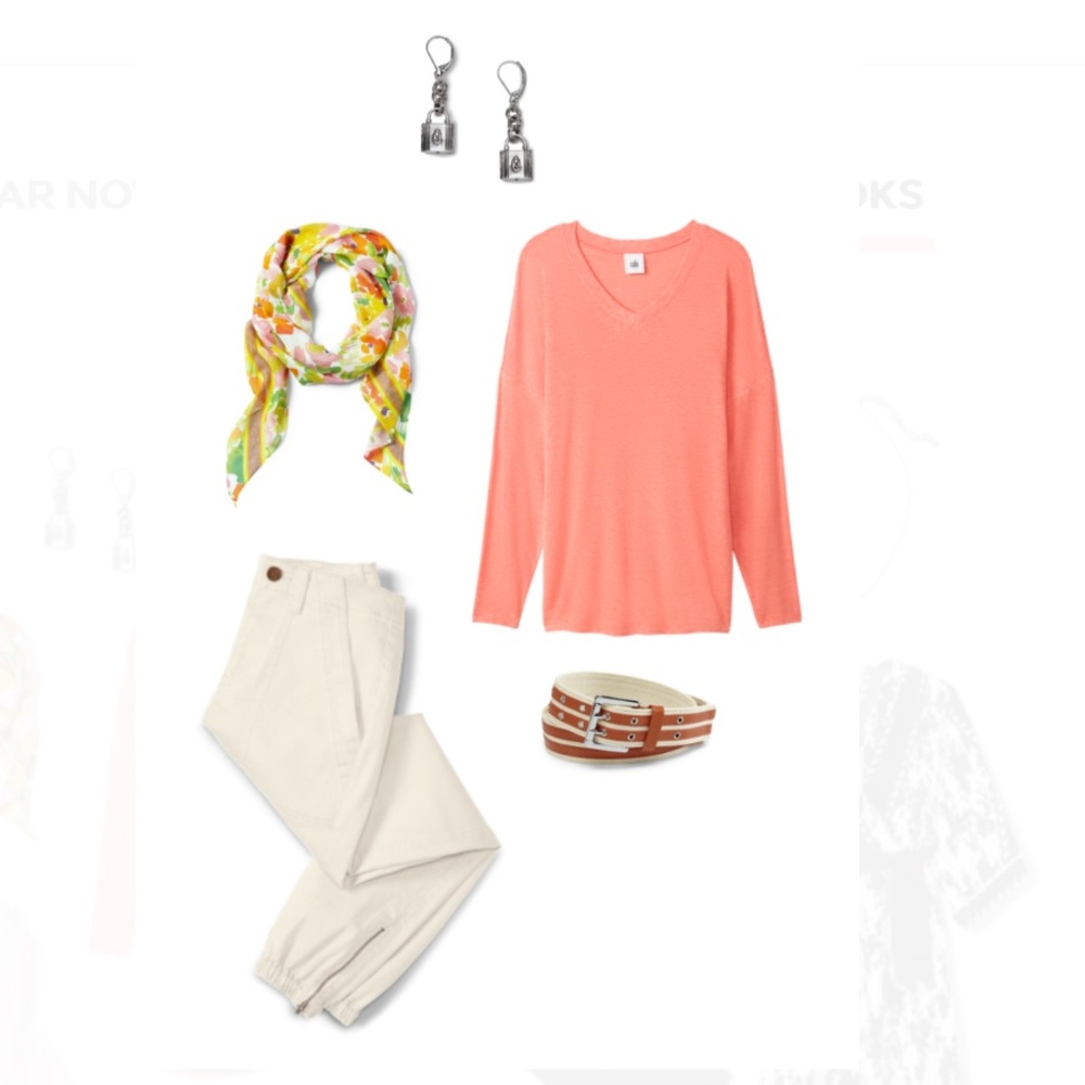 Serenity Tee Cabi Spring 2022 Peach / Cantaloupe Smal… - Gem